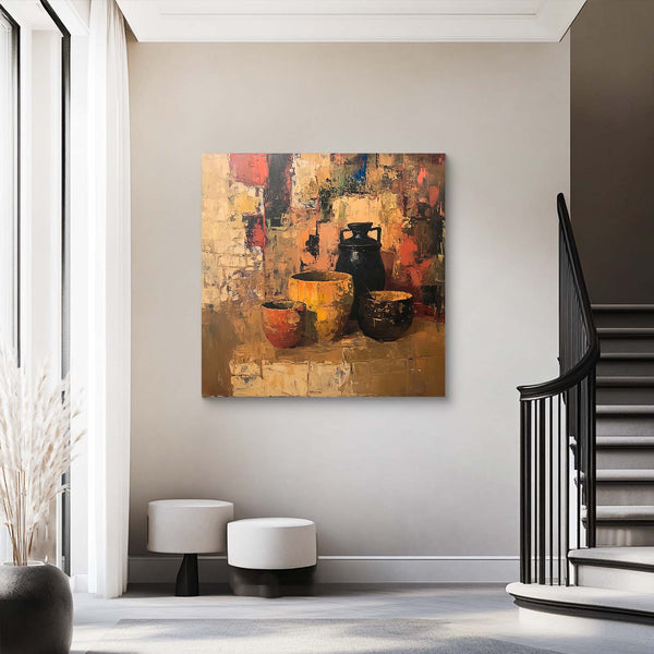 Rustic Vessels Abstract Painting – CRAFTICO