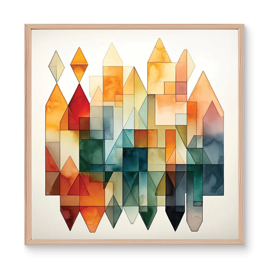 Geometric Abstract Paintings Online - Acrylic Wall Art | Craftico ...