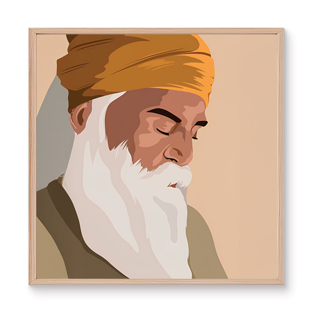 Guru Nanak Dev Ji Wall Art | Premium Sikh Artwork
