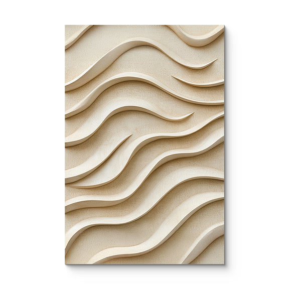 Natural Wooden Wave 3D Wall Panel | Wave texture wall art