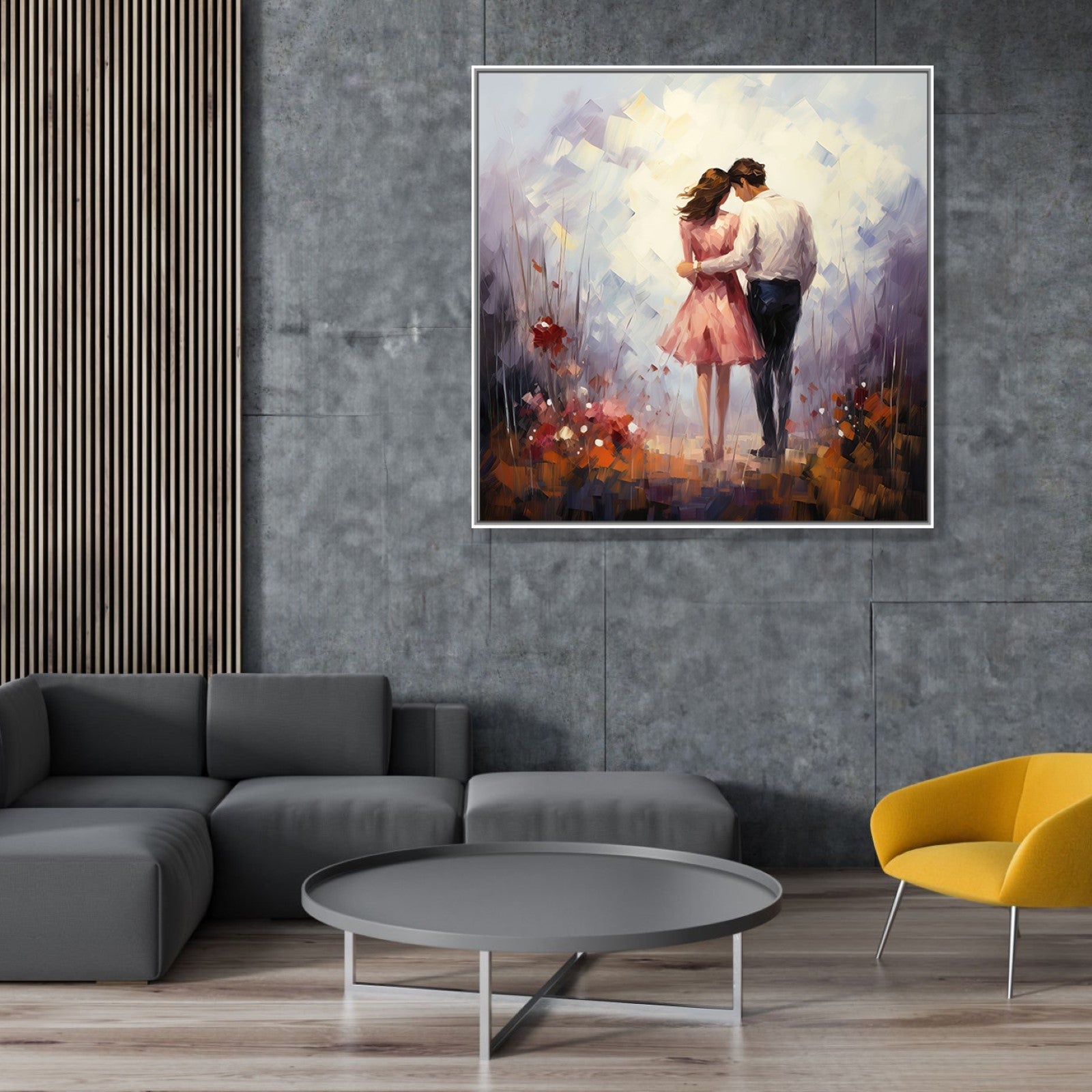 Couple Artwork embracing each other