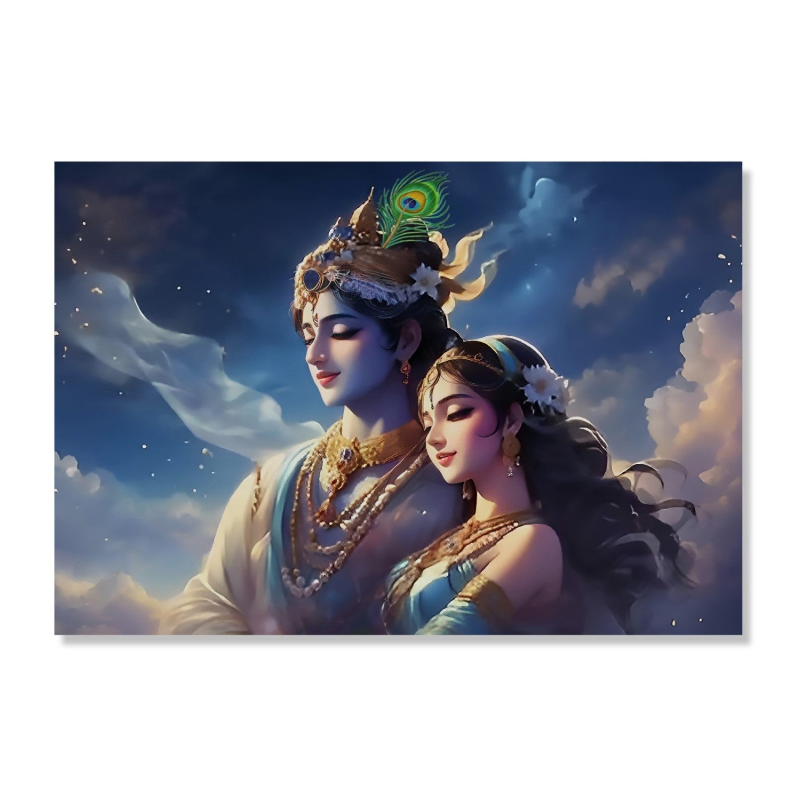 Radha Krishna Painting for Living Room | Radha krishna painting on canvas
