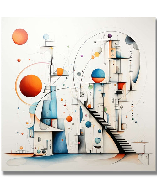 Line art Abstract Paintings Online - Handmade Wall Art | Craftico ...